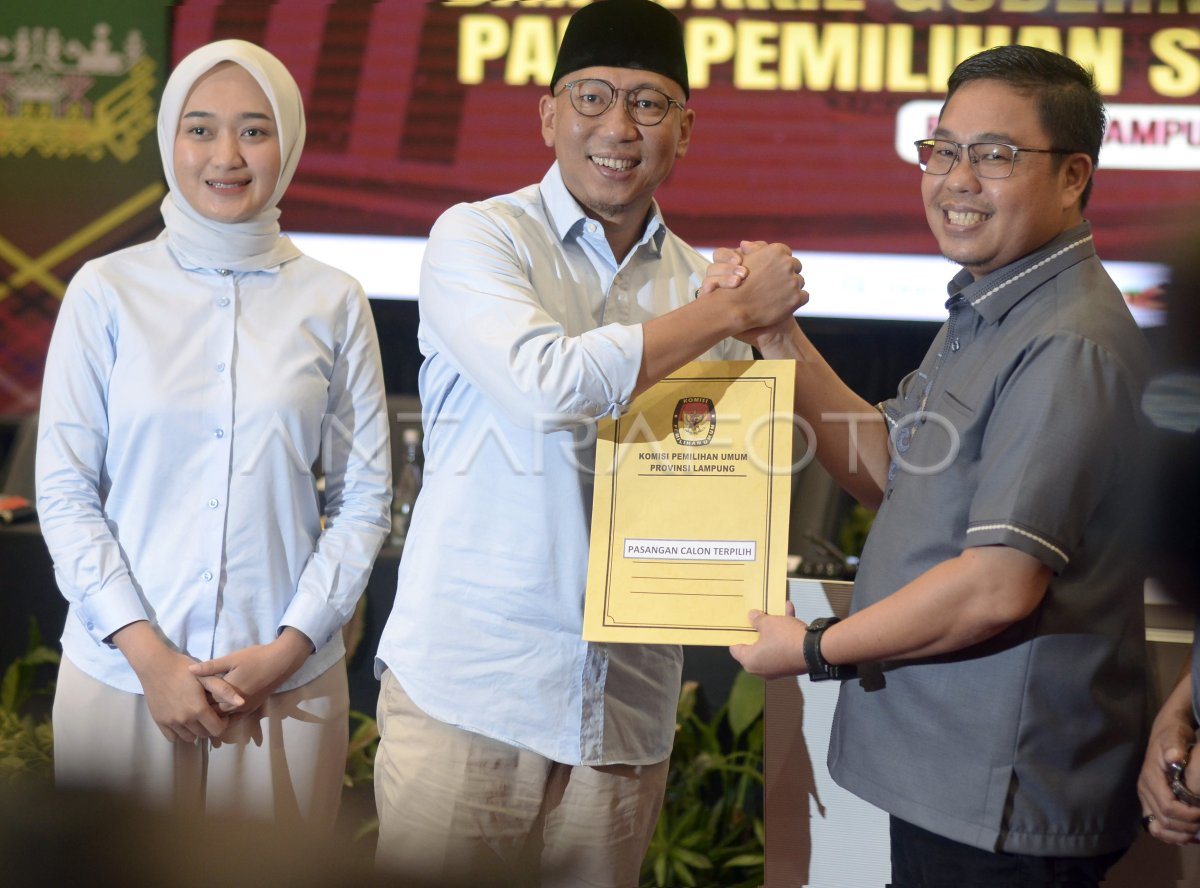 Penetapan Gubernur - Wakil Gubernur Lampung terpilih | ANTARA Foto