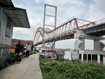 UJI BEBAN JEMBATAN MUSI VI PALEMBANG | ANTARA Foto