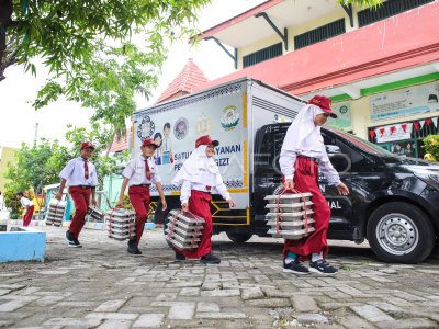 Programme MBG SPPG du Commissariat de Police de Gresik | ANTARA Foto