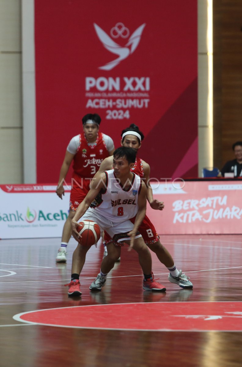 Tim basket putra 5x5 Sulawesi Selatan kalahkan Jawa Tengah | ANTARA Foto