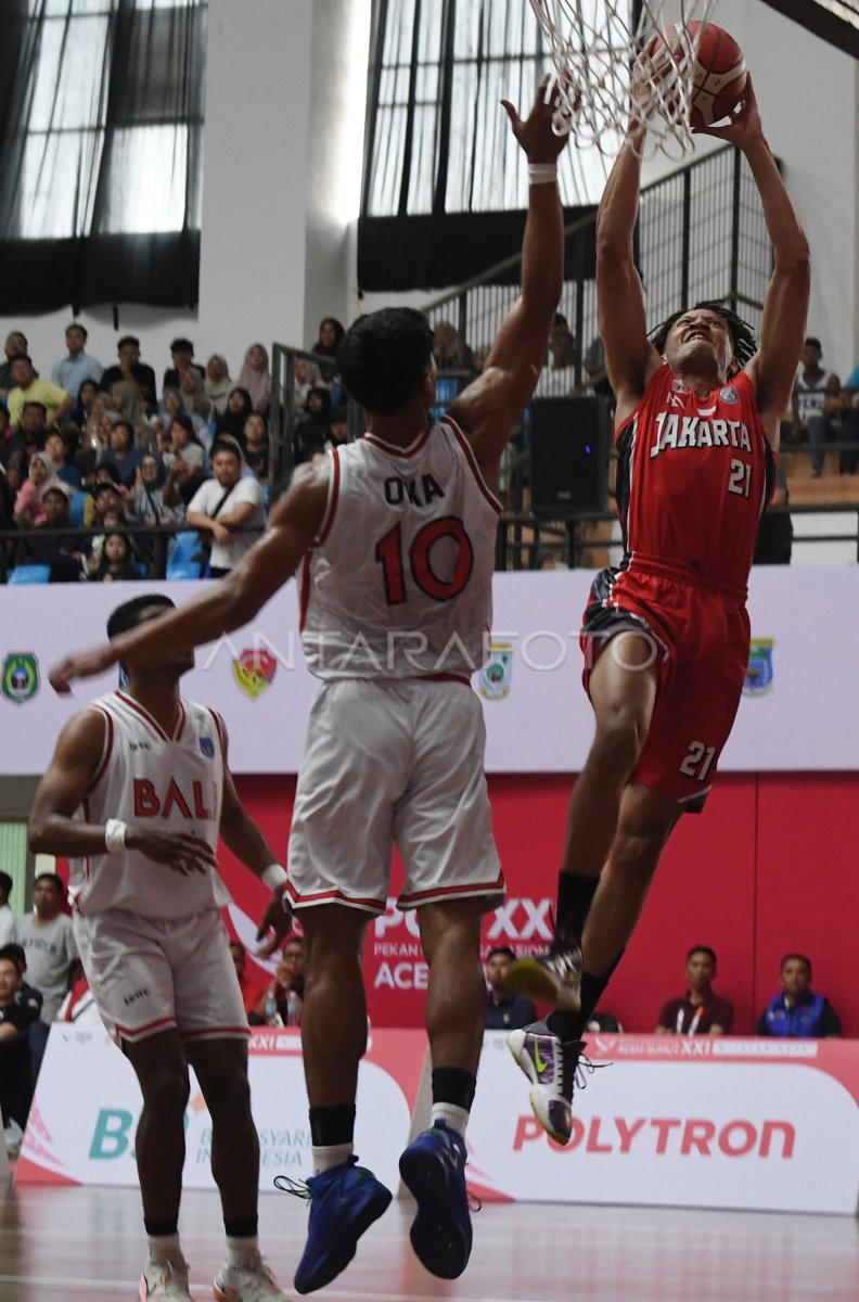 PON XXI Aceh Sumut : Tim basket putra Bali kalahkan Jakarta | ANTARA Foto
