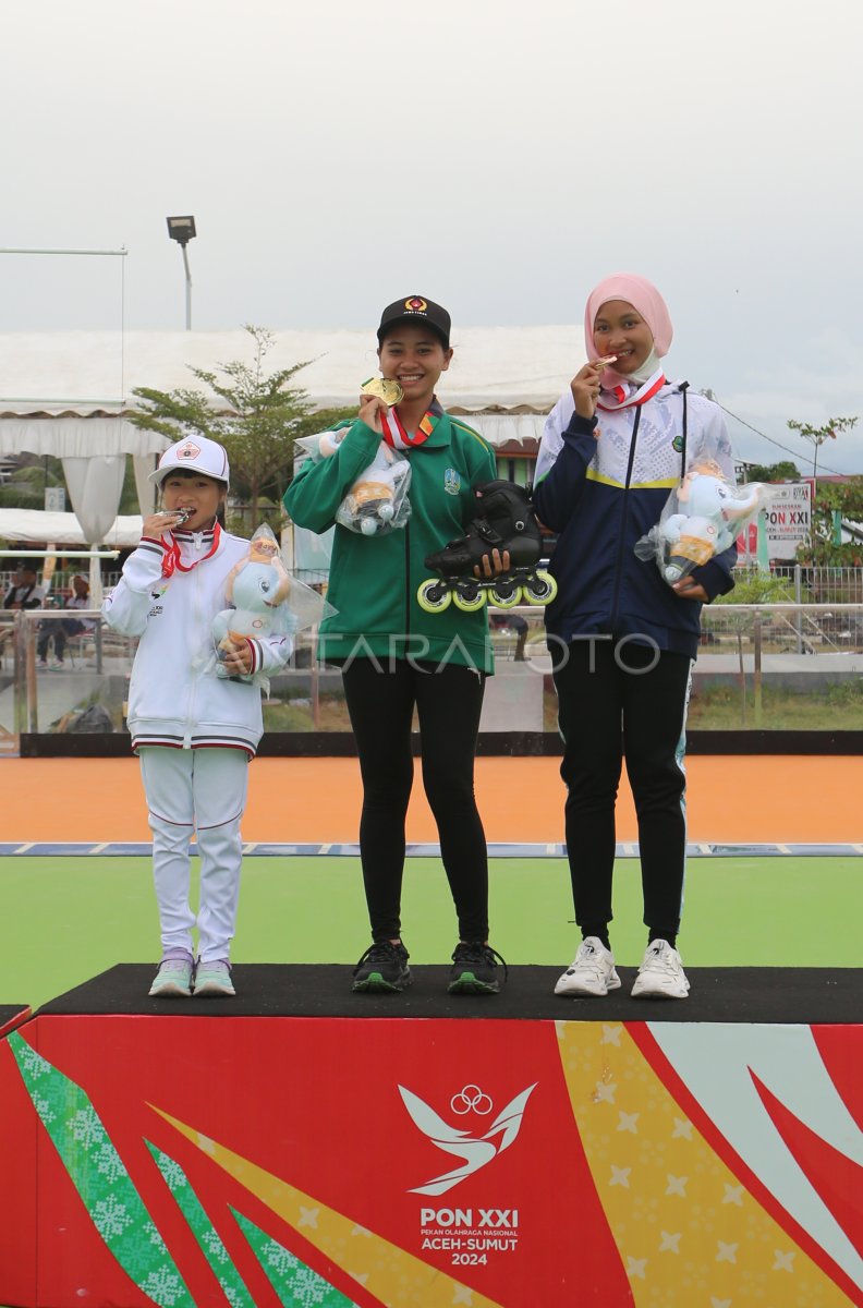 PON XXI Aceh-Sumut: Atlet Jatim rebut medali emas sepatu roda | ANTARA Foto