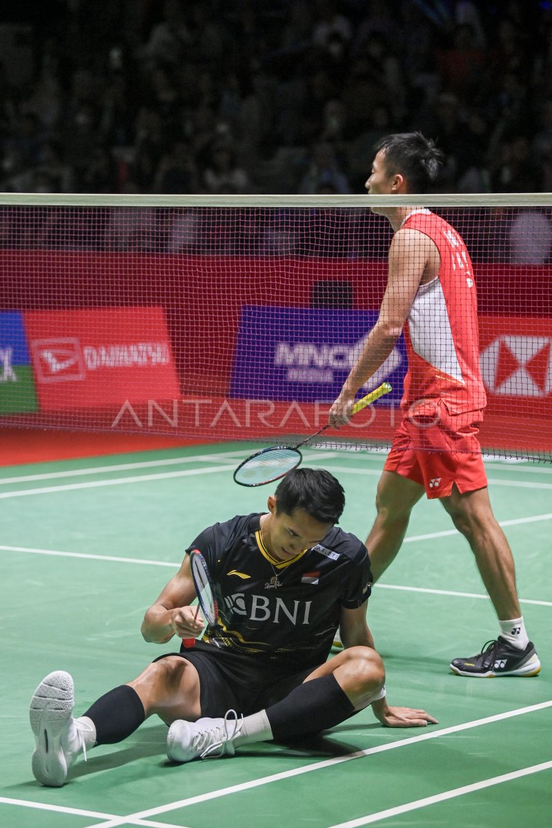 Jonatan Christie kalah di babak pertama | ANTARA Foto
