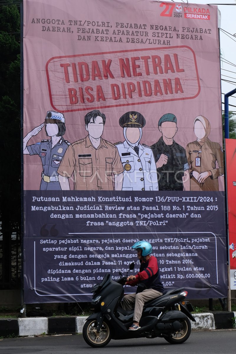 Imbauan netralitas ASN dan TNI-Polri Pilkada 2024 | ANTARA Foto
