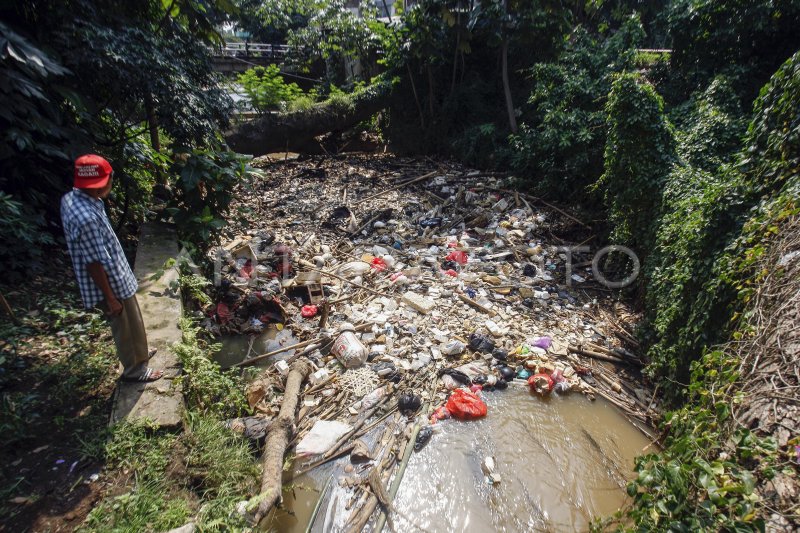 SUNGAI TERCEMAR SAMPAH DI BOGOR | ANTARA Foto