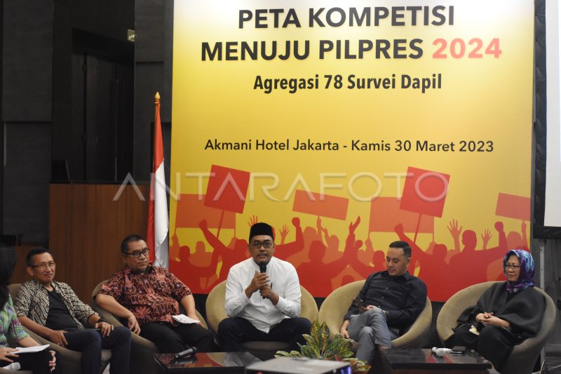 SURVEI PETA KOMPETISI MENUJU PILPRES 2024 | ANTARA Foto SURVEI PETA KOMPETISI MENUJU PILPRES 2024 | ANTARA Foto
