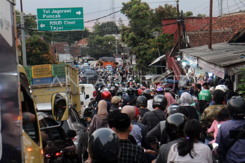 MACET DI JALUR ALTERNATIF PUNCAK BOGOR | ANTARA Foto