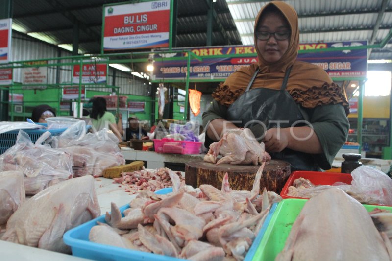 Harga daging ayam potong meningkat | ANTARA Foto