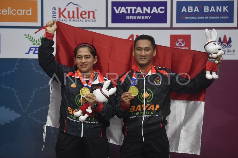 Final bulu tangkis ganda campuran APG 2023 | ANTARA Foto