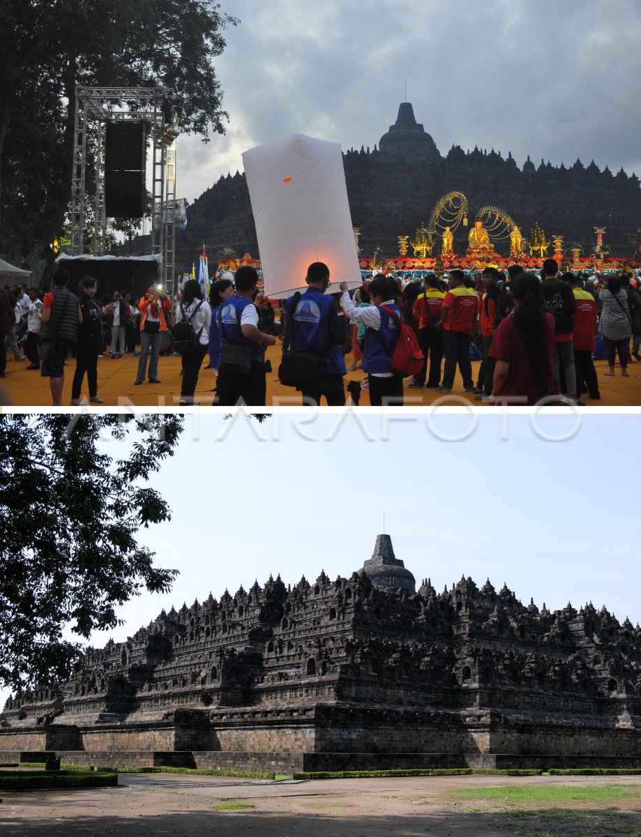 PERAYAAN WAISAK DI BOROBUDUR DITIADAKAN | ANTARA Foto